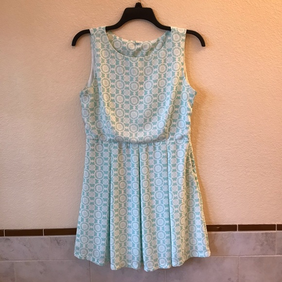 krazy kat | Dresses | Krazy Kat Fit Flare Mini Dress Size Large Aqua ...